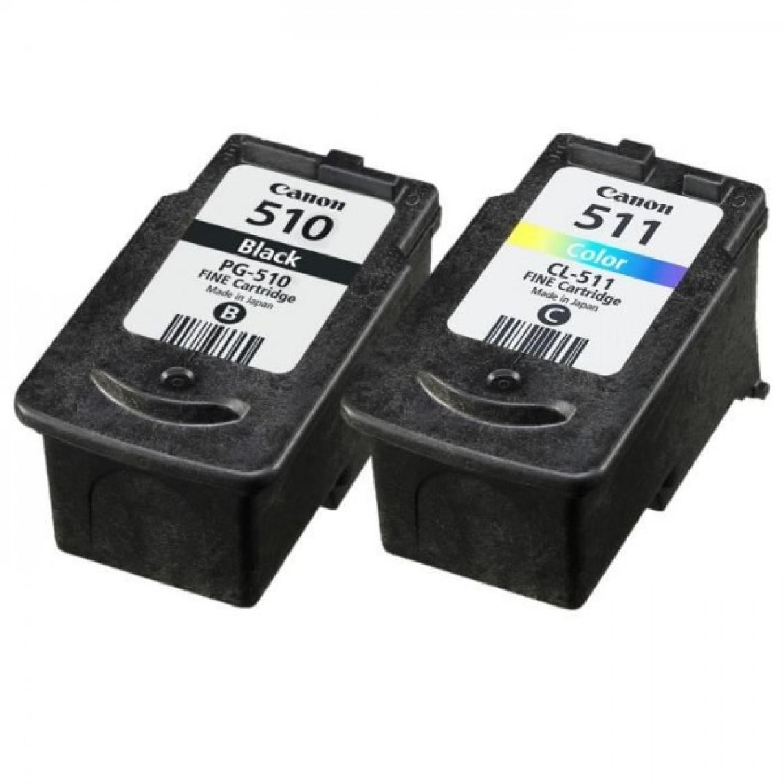 CANON Pack de 2 cartouches d'encre PG-510 / CL-511 Noir + Couleur ...